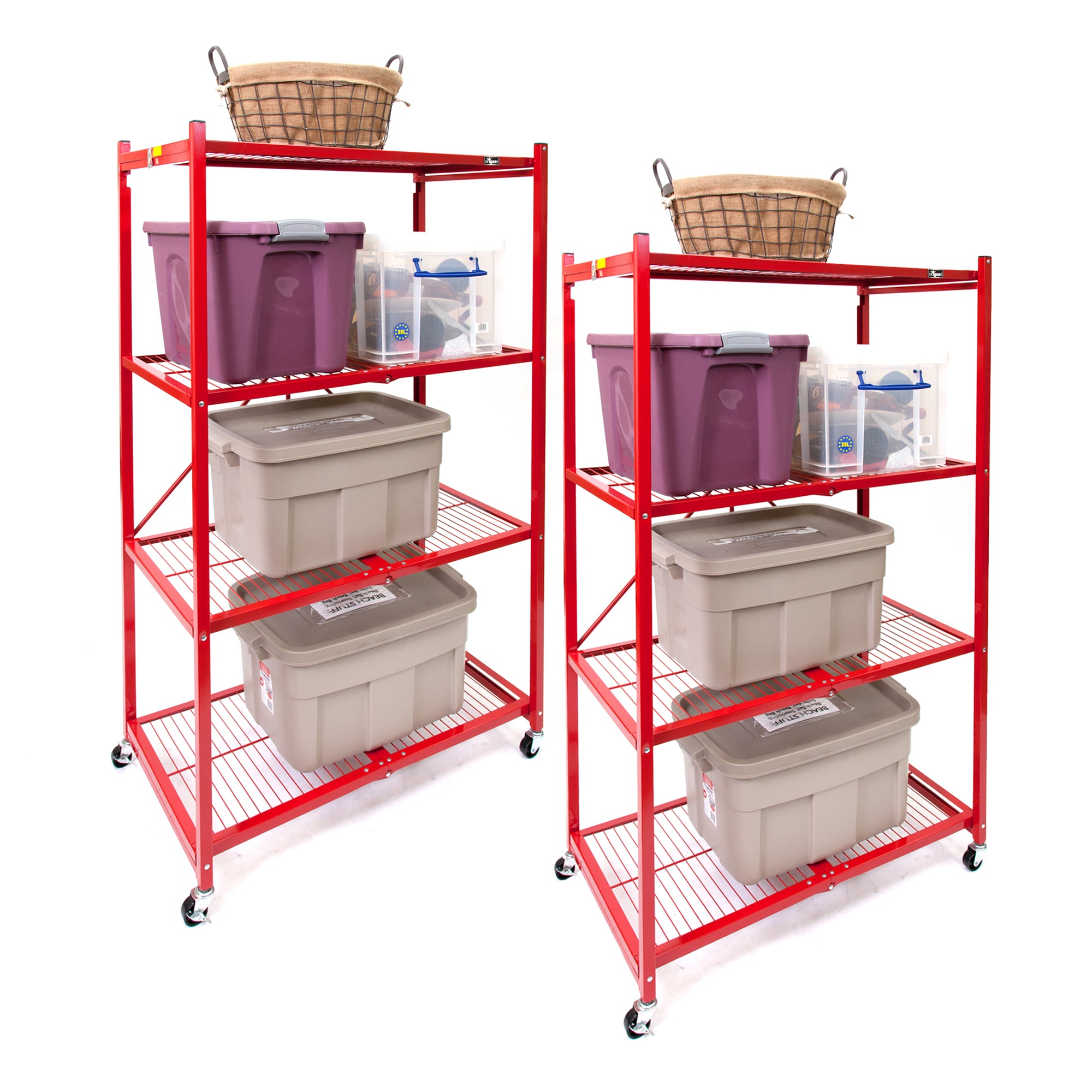 The Origami R5 - Heavy Duty Preassembled 4-Shelf Foldable Storage Rack ...