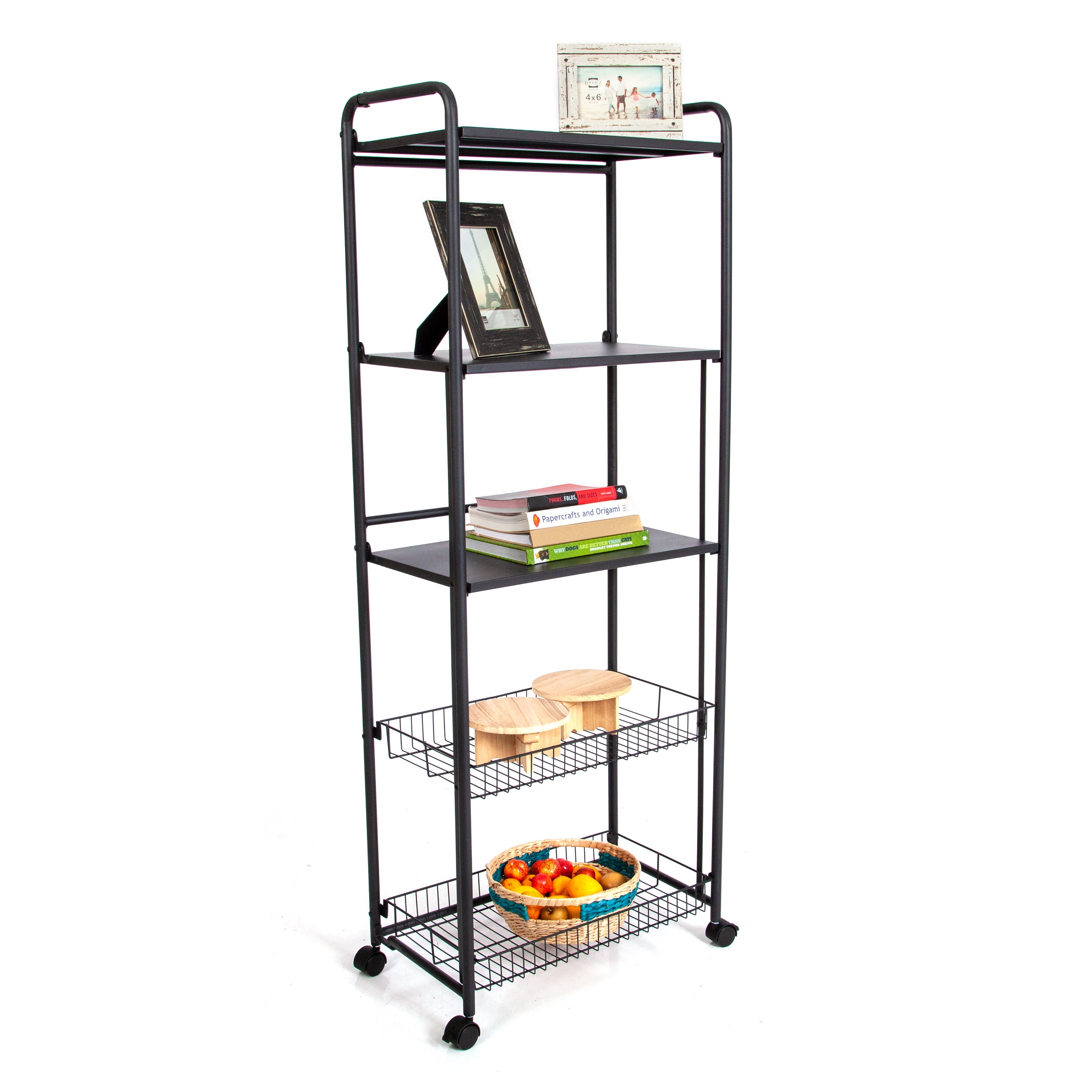 5-Tier Multi-Purpose Storage Rack with Baskets – Origami Rack